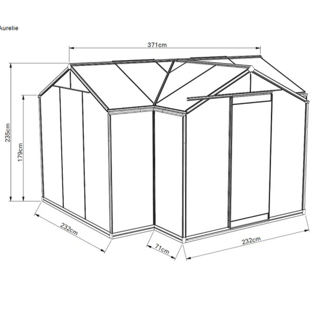 Serre en verre Aurélie ACD 10.26 m2 - Orangerie – Les serres de jardin