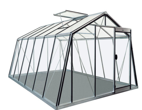 Serre en verre S109H ACD 20.41 m² - parois obliques – Les serres de jardin